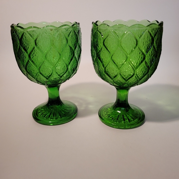 EAPG | Dining | Vintage Depression Glass Eapg Green Glass Goblet | Poshmark